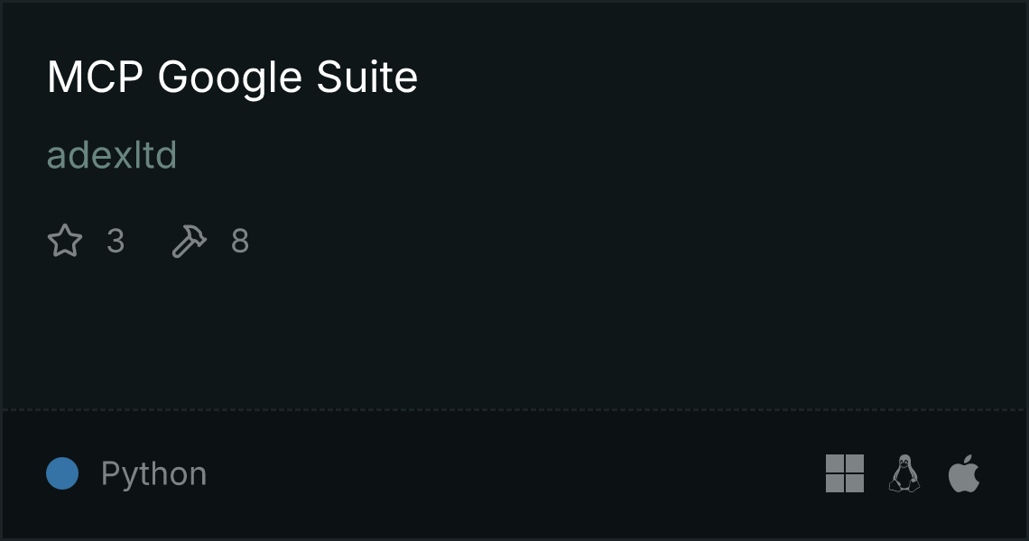 MCP Google Suite | Glama