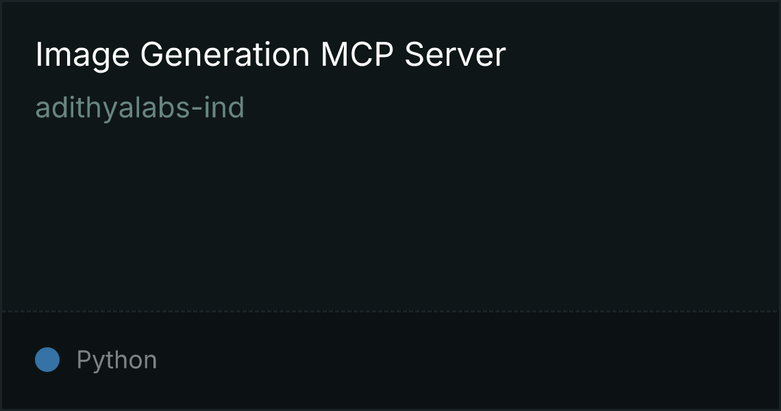 Image Generation MCP Server | Glama