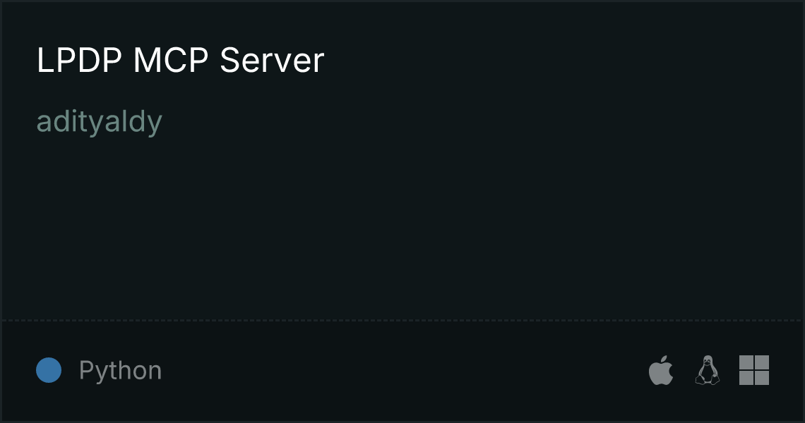 LPDP MCP Server by adityaldy | Glama