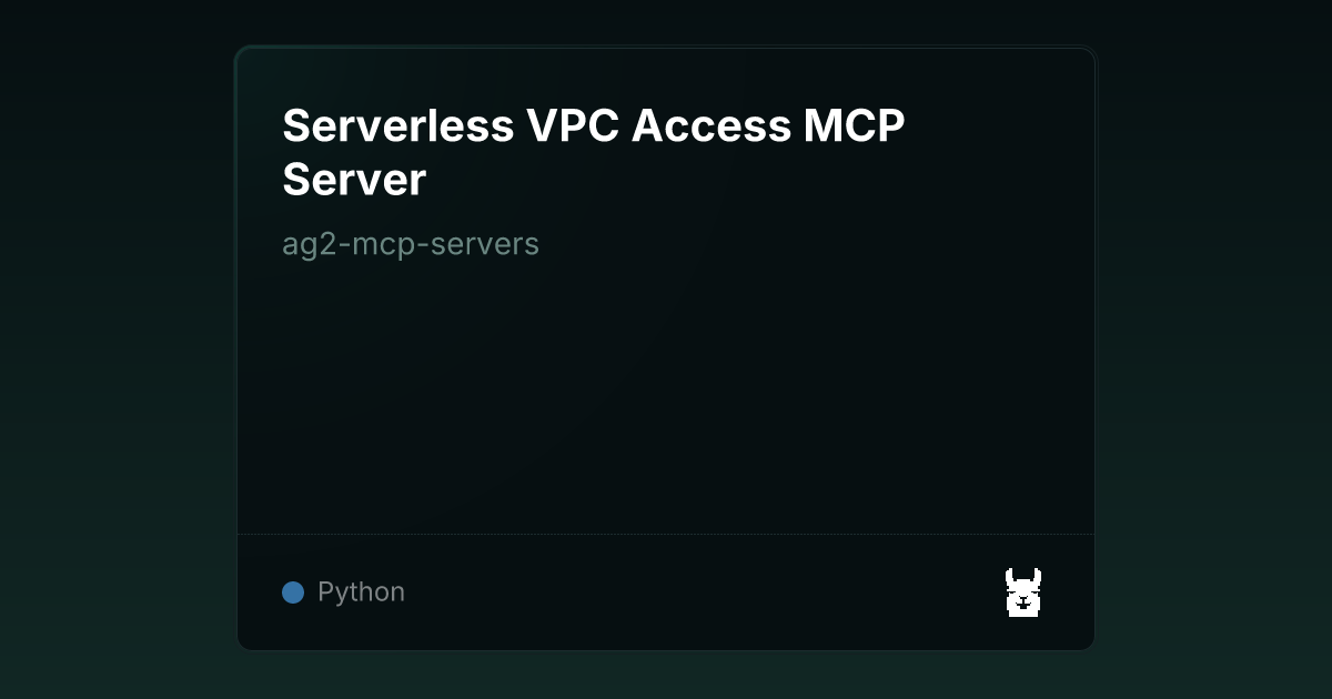 Serverless VPC Access MCP Server | Glama