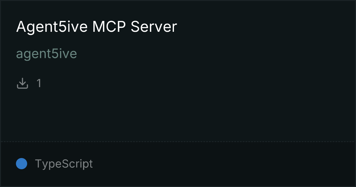 Agent5ive MCP Server by agent5ive | Glama