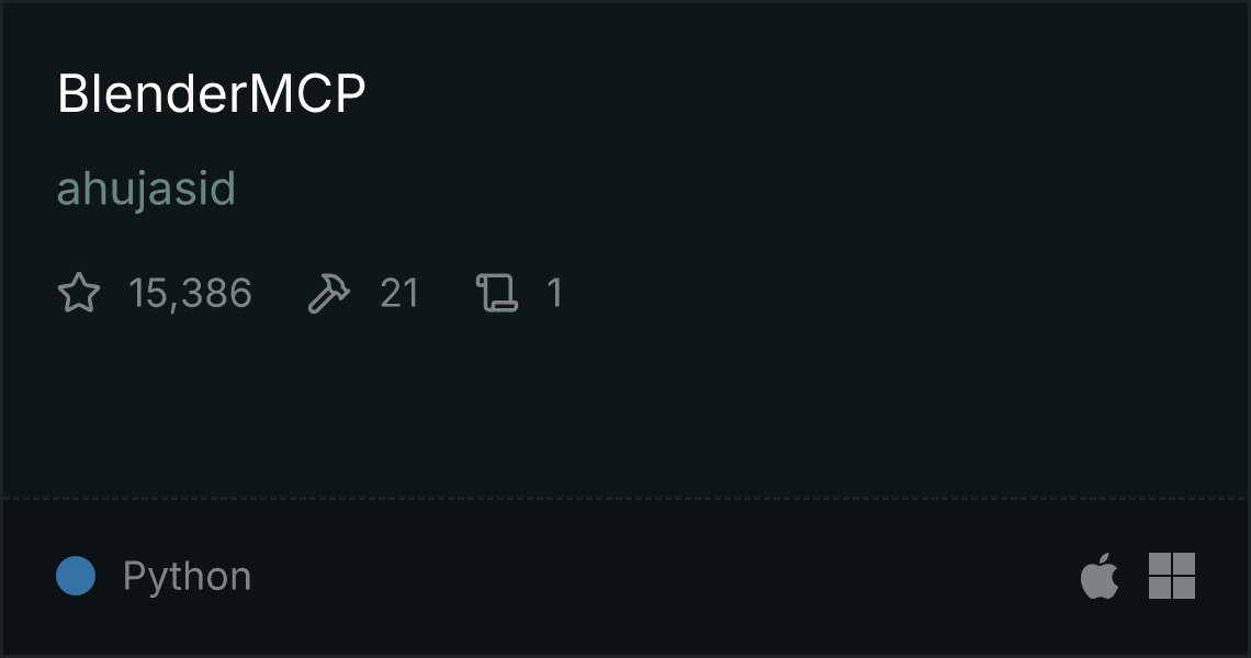 블렌더MCP by ahujasid | Glama