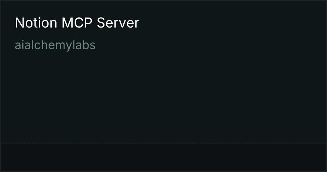 Notion MCP Server | Glama