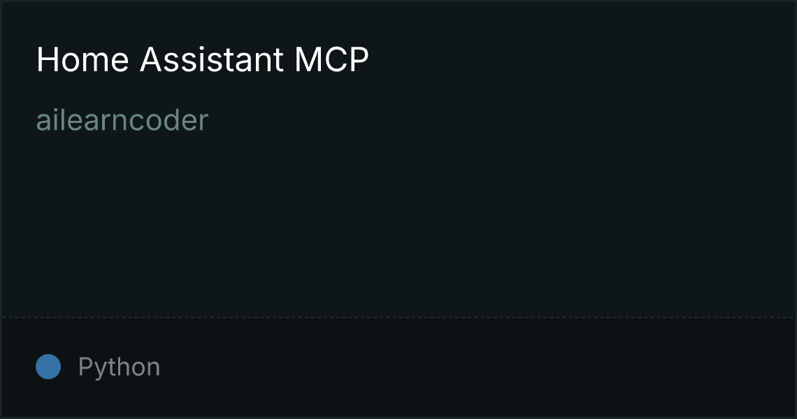 Schema | Home Assistant MCP | Glama