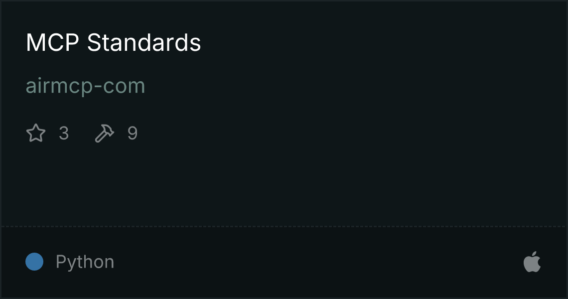 Score | MCP Standards | Glama