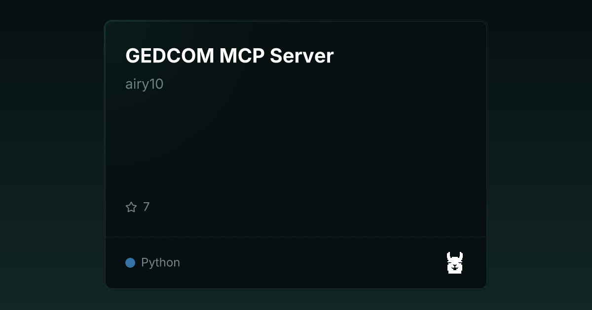 GEDCOM MCP Server by airy10 | Glama