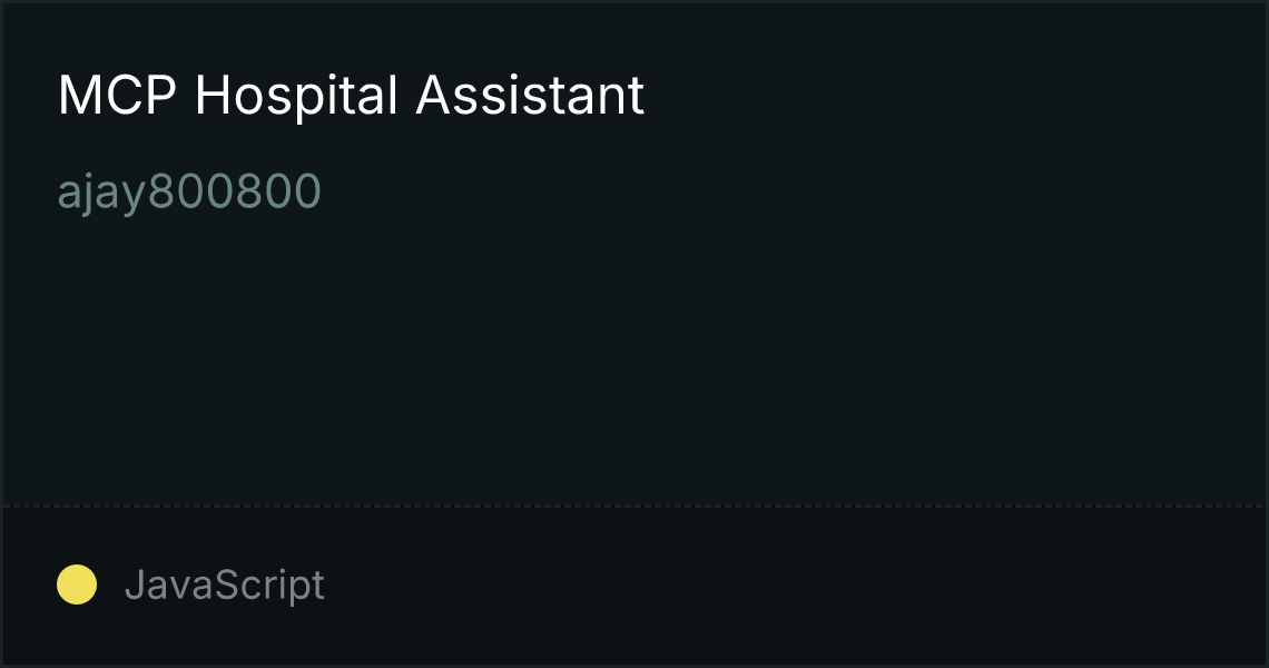 Schema | MCP Hospital Assistant | Glama