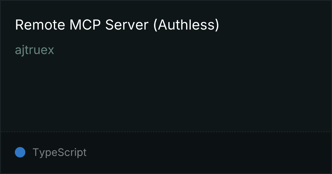 Remote MCP Server (Authless) | Glama