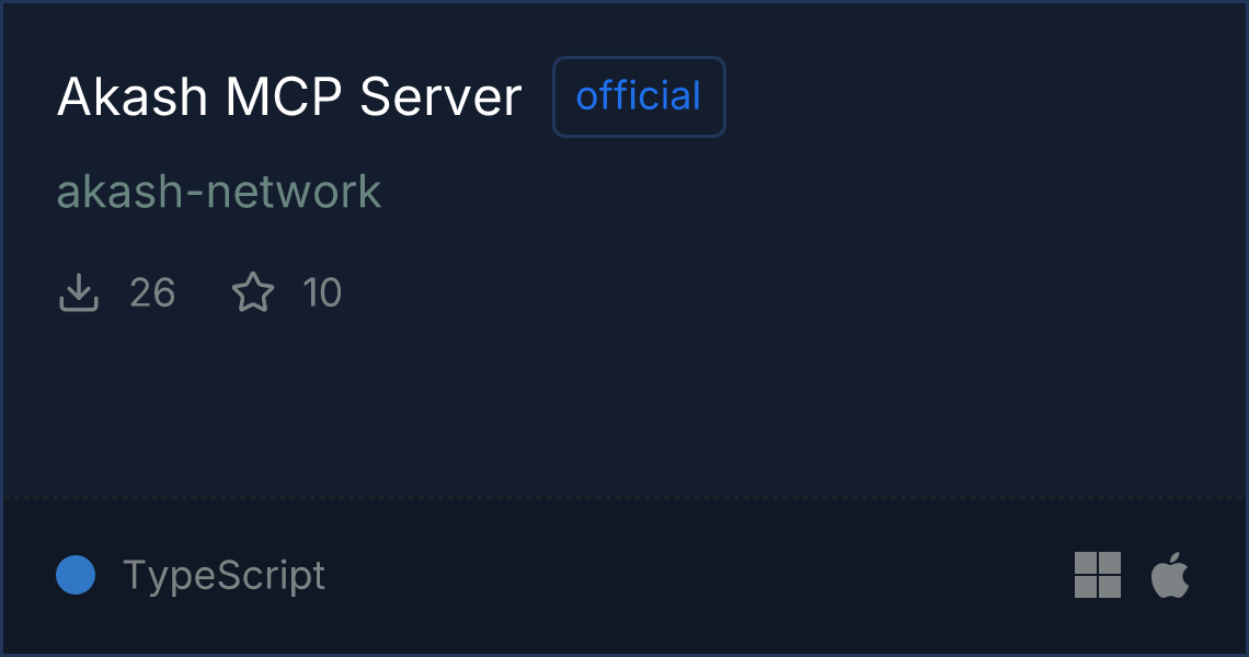 Akash MCP Server by akash-network | Glama
