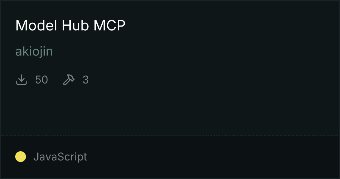 Model Hub MCP alternatives | Glama