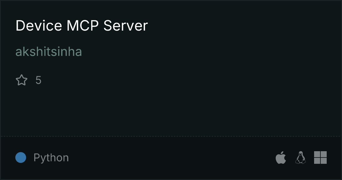 Device MCP Server | Glama