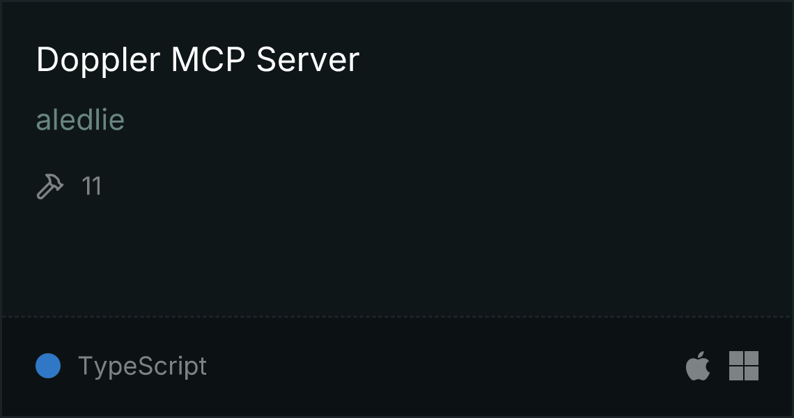 Doppler MCP Server by aledlie | Glama