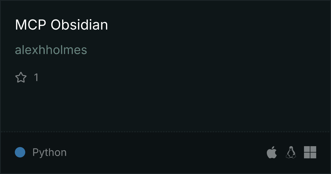 MCP Obsidian | Glama