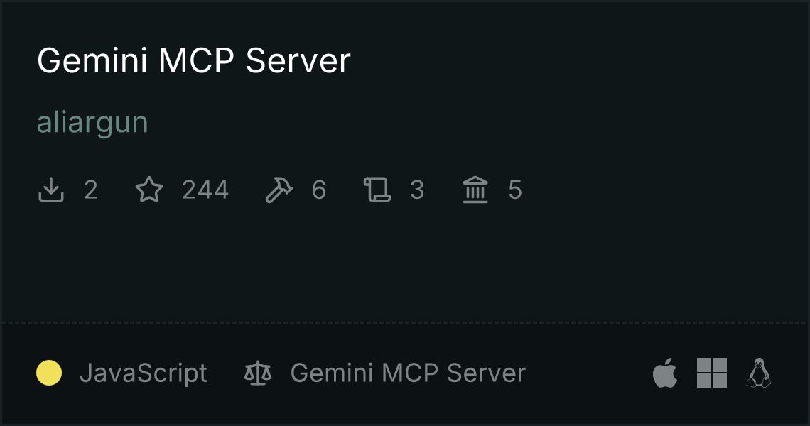 Gemini MCP Server by aliargun | Glama