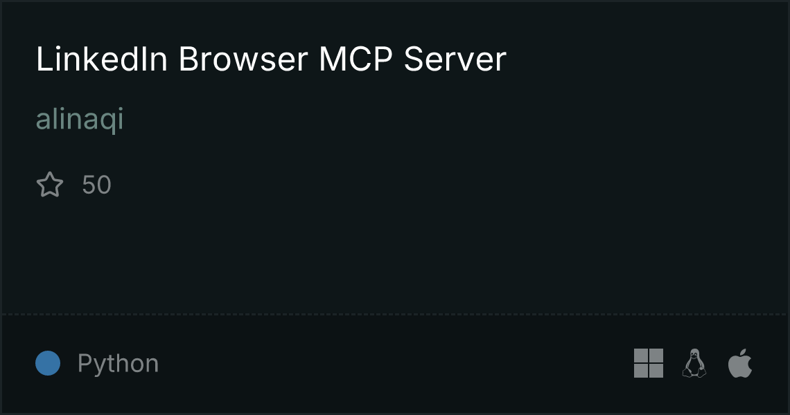 LinkedIn Browser MCP Server | Glama