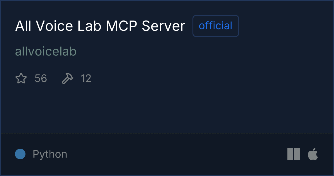 All Voice Lab MCP Server by allvoicelab | Glama