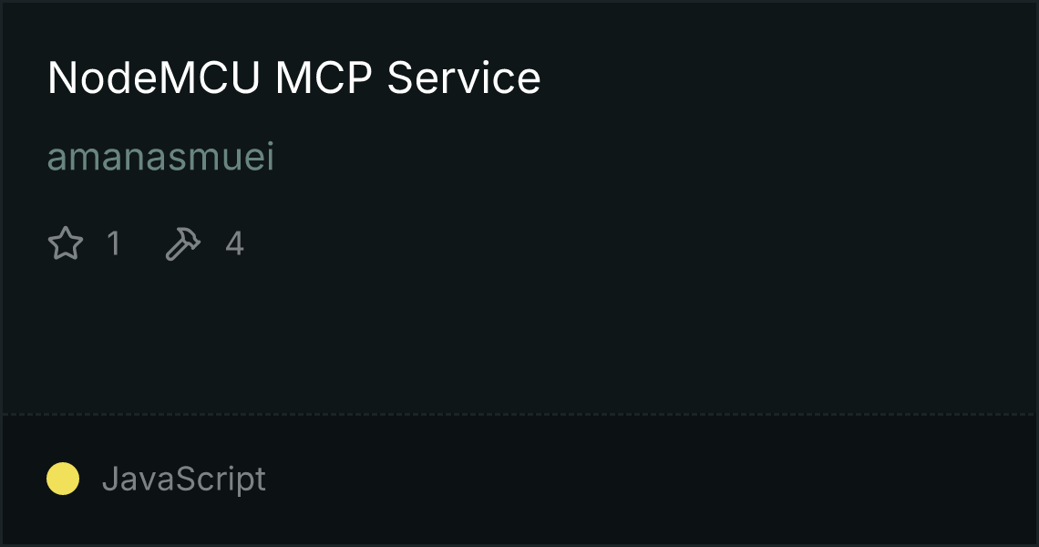 NodeMCU MCP Service by amanasmuei | Glama