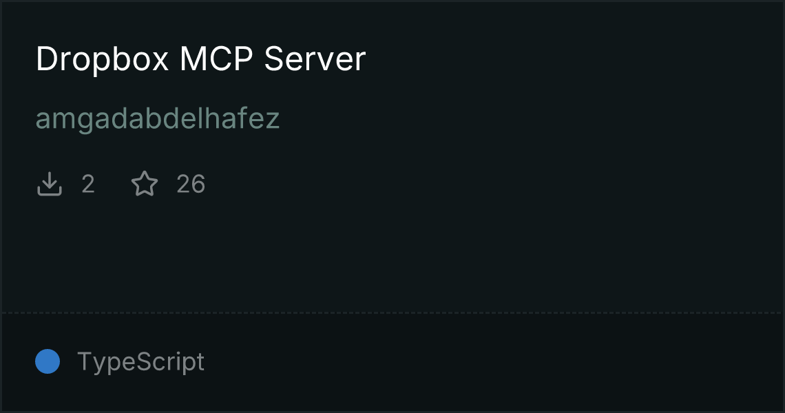 Dropbox MCP Server by amgadabdelhafez | Glama