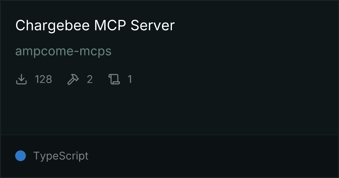 Score | Chargebee MCP Server | Glama