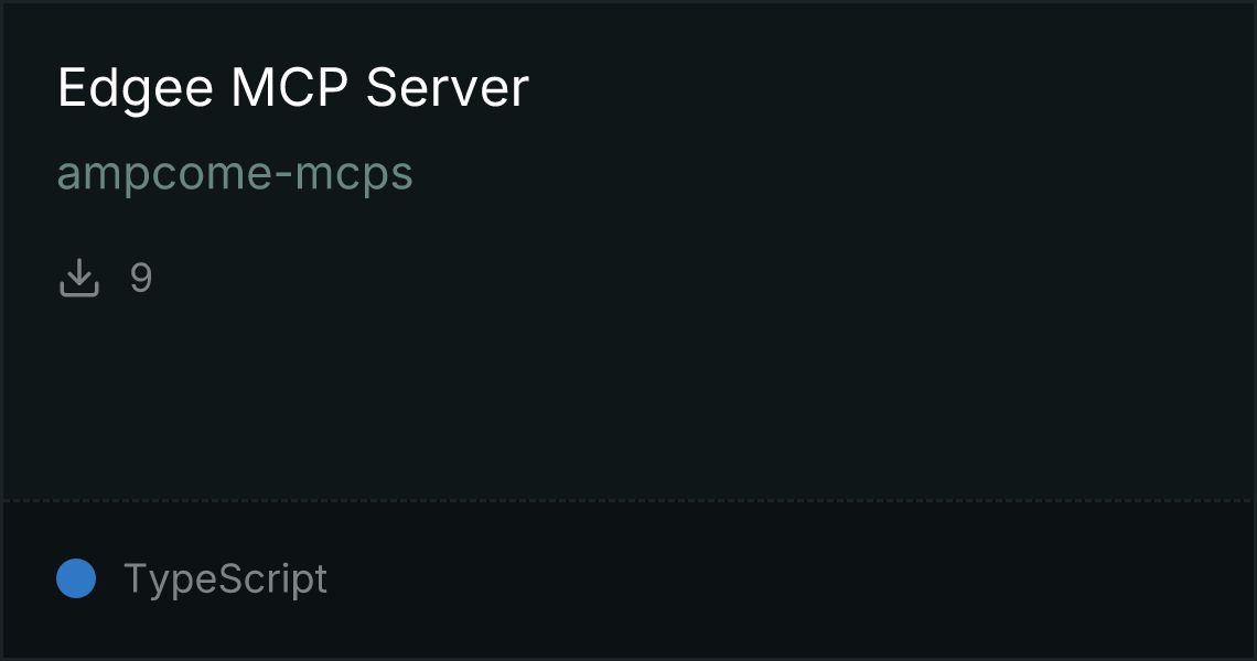 Edgee MCP Server by ampcome-mcps | Glama