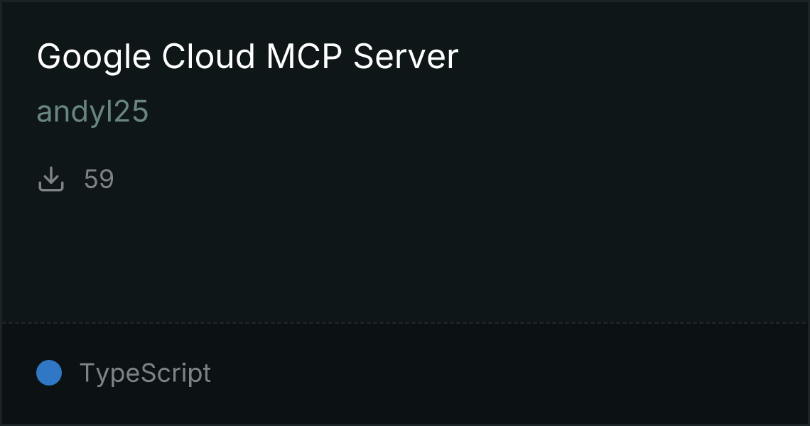 Google Cloud MCP Server by andyl25 | Glama