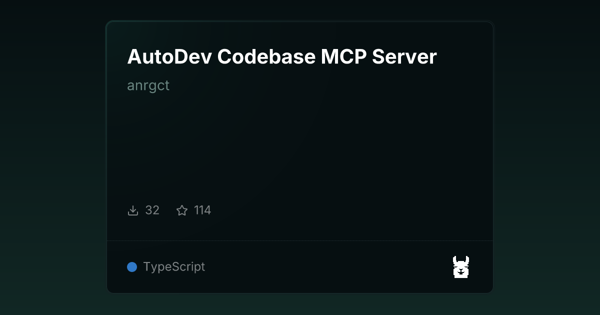 AutoDev Codebase MCP Server by anrgct | Glama