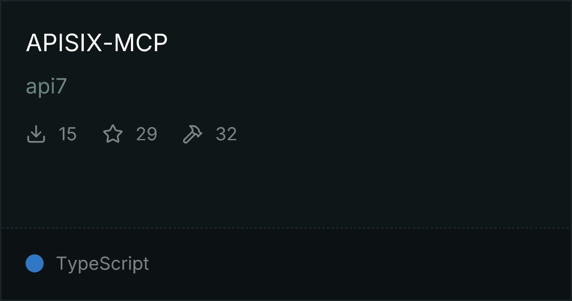 APISIX-MCP by api7 | Glama