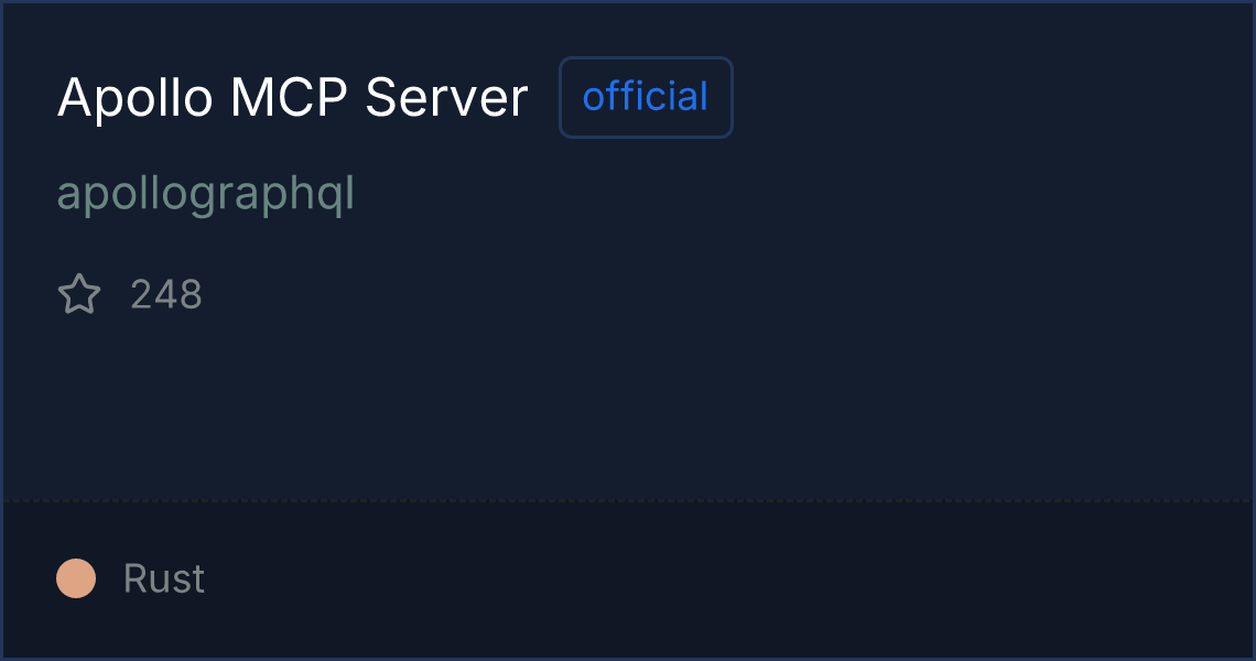 Apollo MCP Server by apollographql | Glama