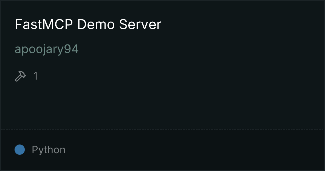 FastMCP Demo Server | Glama