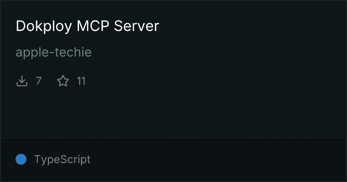 Dokploy MCP Server by apple-techie | Glama