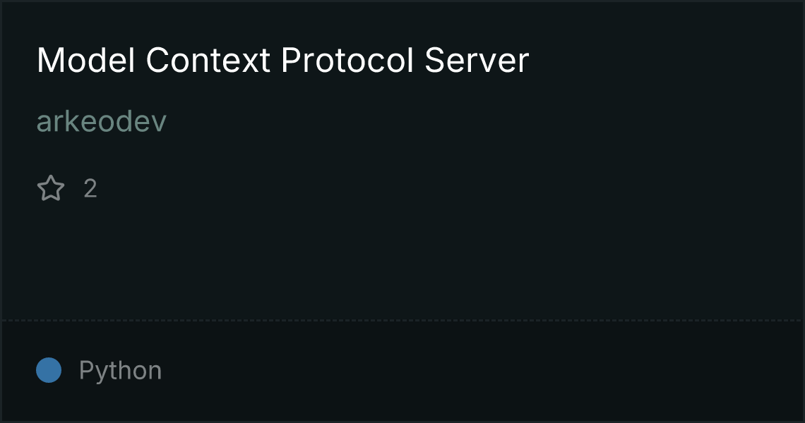 Model Context Protocol Server | Glama
