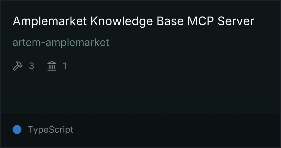 Amplemarket Knowledge Base MCP Server | Glama