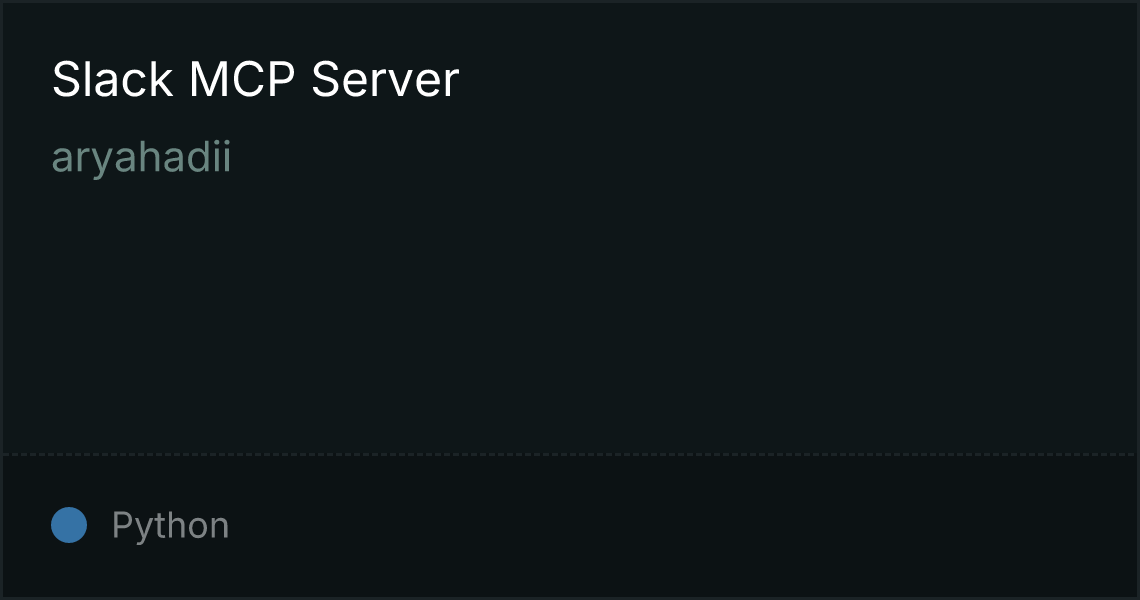Slack MCP Server | Glama