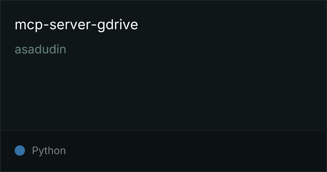 mcp-server-gdrive | Glama