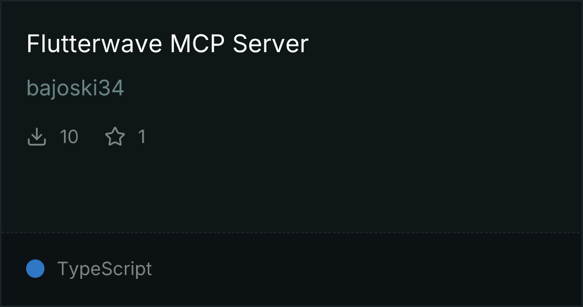Flutterwave MCP Server | Glama