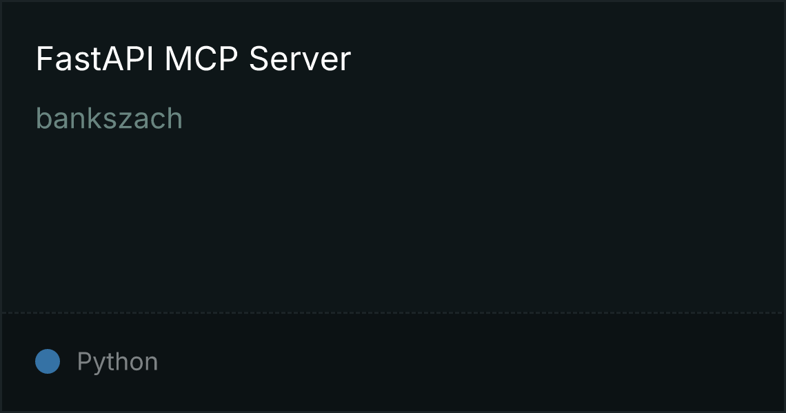 Score | FastAPI MCP Server | Glama