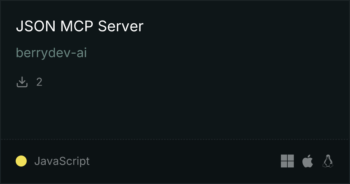 JSON MCP Server by berrydev-ai | Glama
