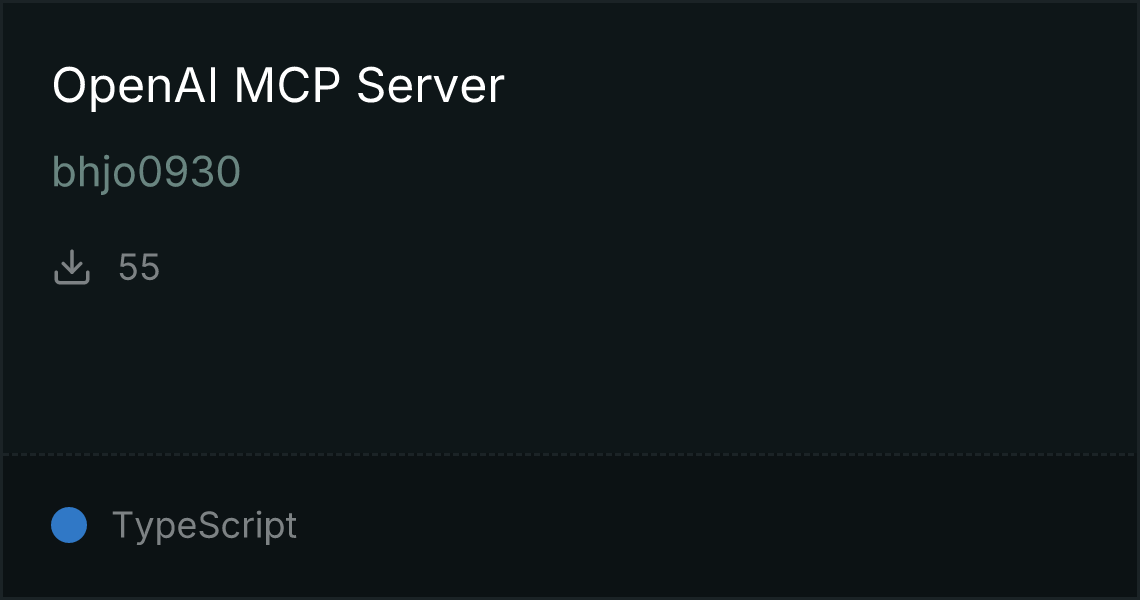 OpenAI MCP Server alternatives | Glama