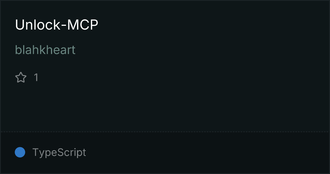 Schema | Unlock-MCP | Glama