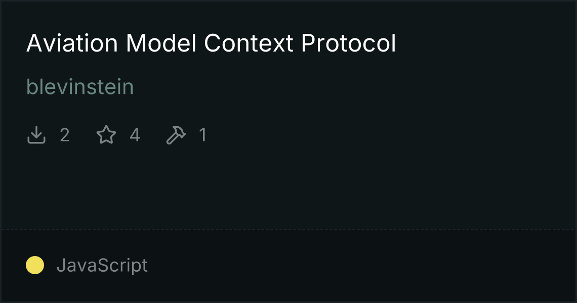 항공 모델 컨텍스트 프로토콜 | Glama