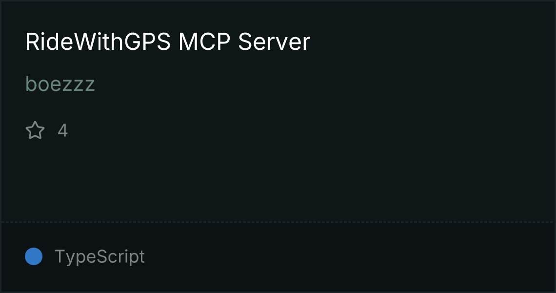 RideWithGPS MCP Server | Glama