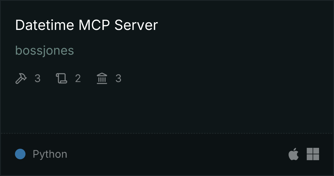 Datetime MCP Server | Glama
