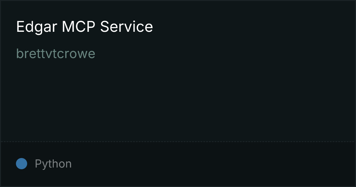 Edgar MCP Service by brettvtcrowe | Glama