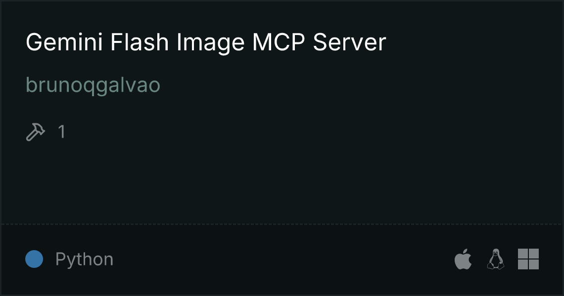 Gemini Flash Image MCP Server by brunoqgalvao | Glama