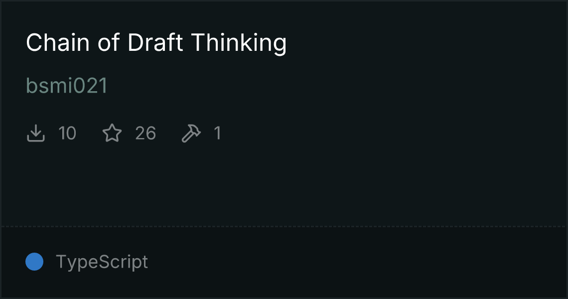chain-of-draft - Chain of Draft Thinking | Glama