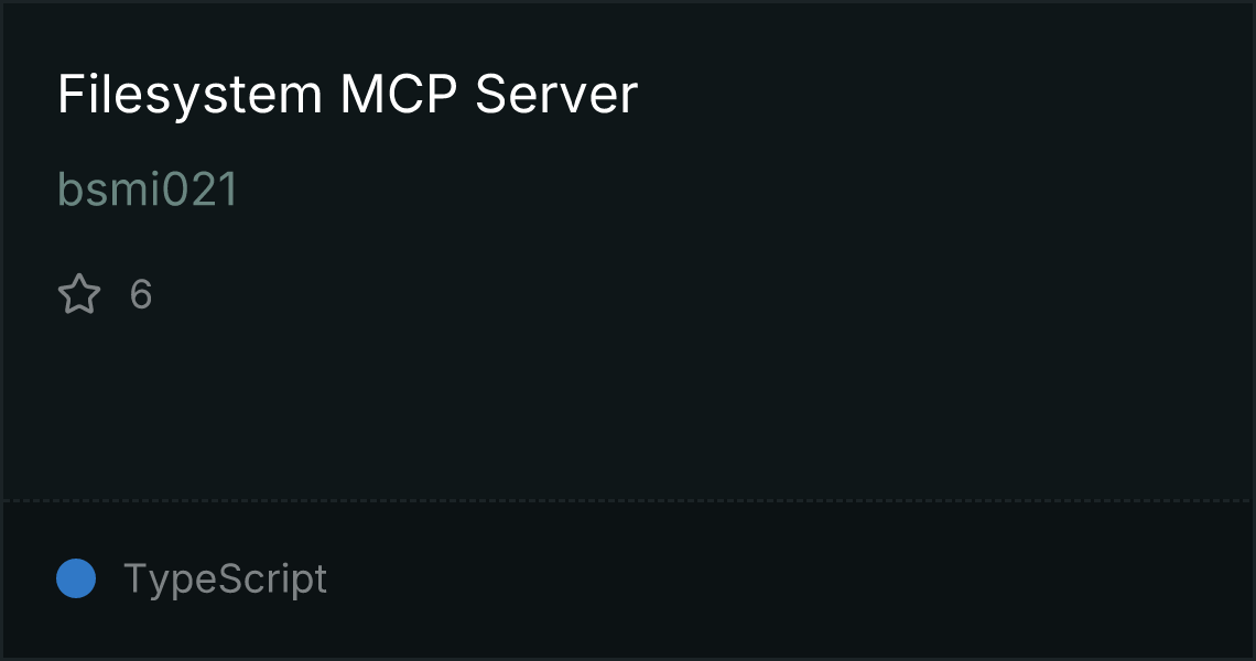 Filesystem MCP Server | Glama