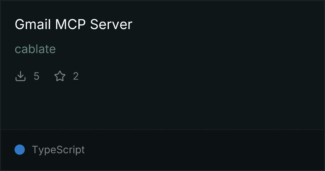 Gmail MCP Server by cablate | Glama