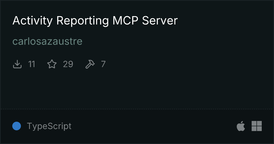 Activity Reporting MCP Server by carlosazaustre | Glama