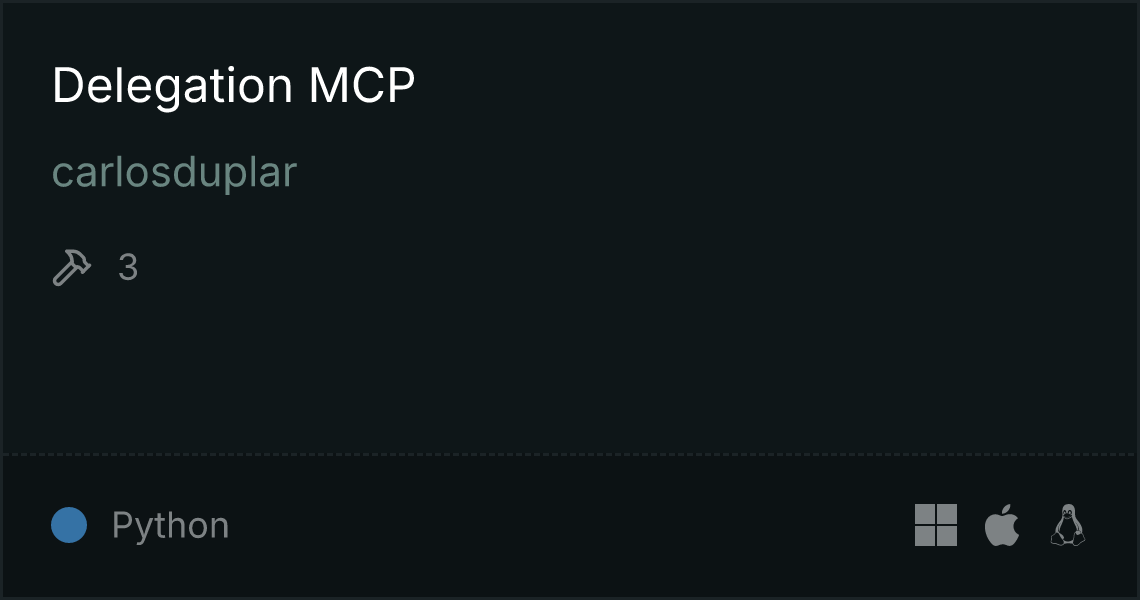 Delegation MCP by carlosduplar | Glama