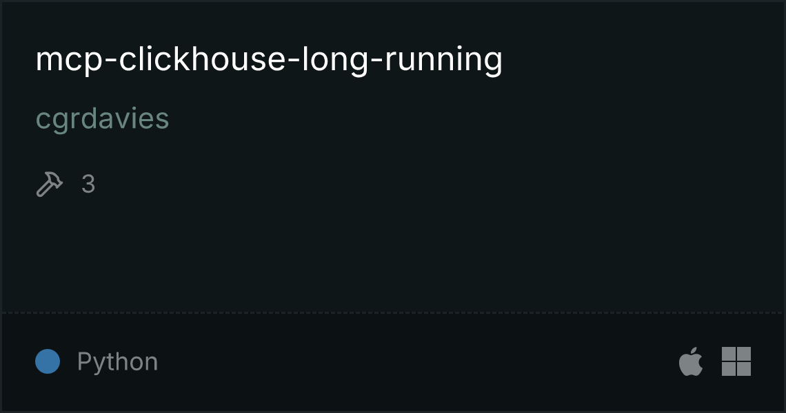 mcp-clickhouse-long-running | Glama